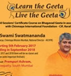 Geeta Course By Swami Swatmananda;Learn The Geeta,Live The Geeta ...